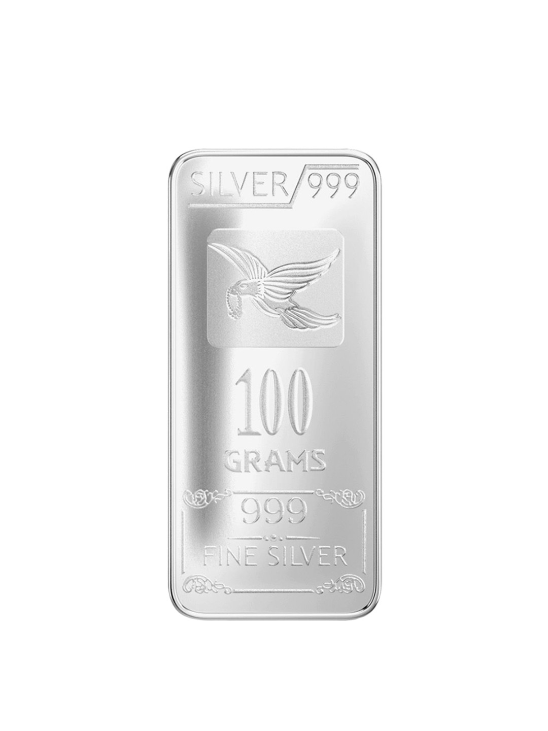 Buy Joyalukkas 999 Purity Rectangle Shaped Coin 100gm - Silver Coins ...