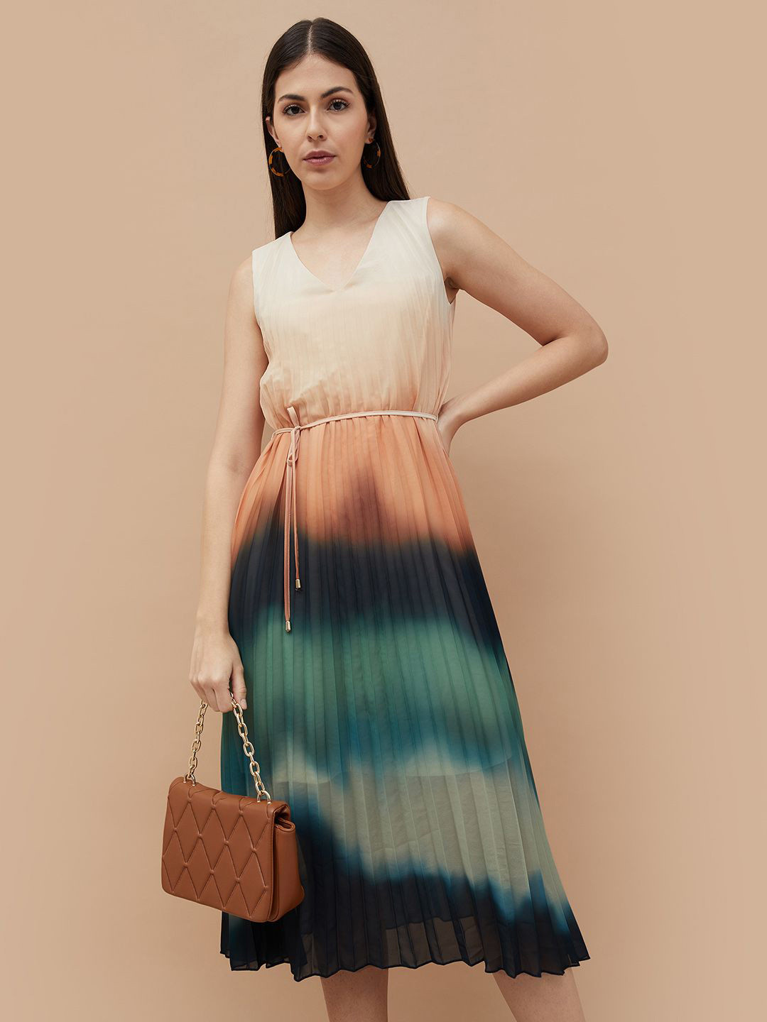 Buy CODE By Lifestyle Women Tie And Dye Printed A Line Dress - Dresses ...