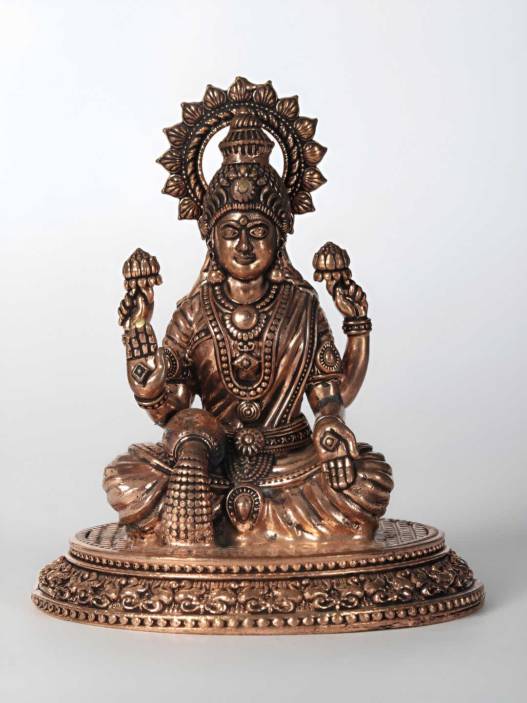 Buy Exotic India Small Fine Quality Goddess Dhana Lakshmi Brass Statue ...