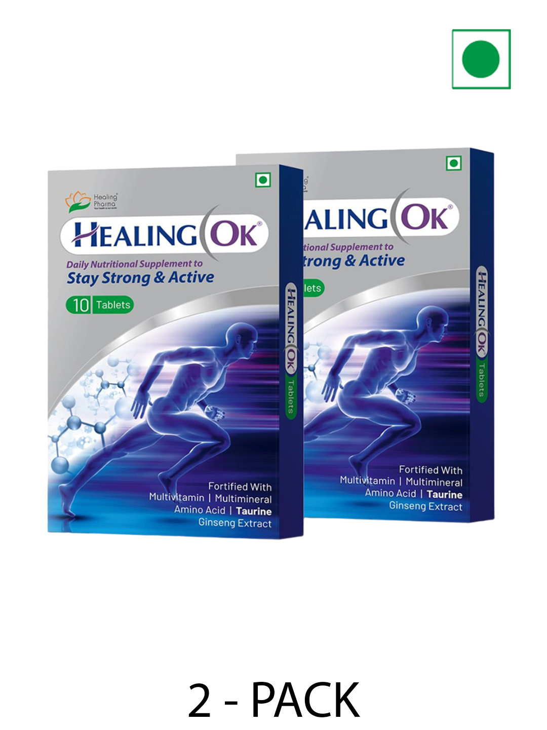 Buy Healing Pharma Set Of 2 OK Multivitamins Tablet For Strong Immunity ...