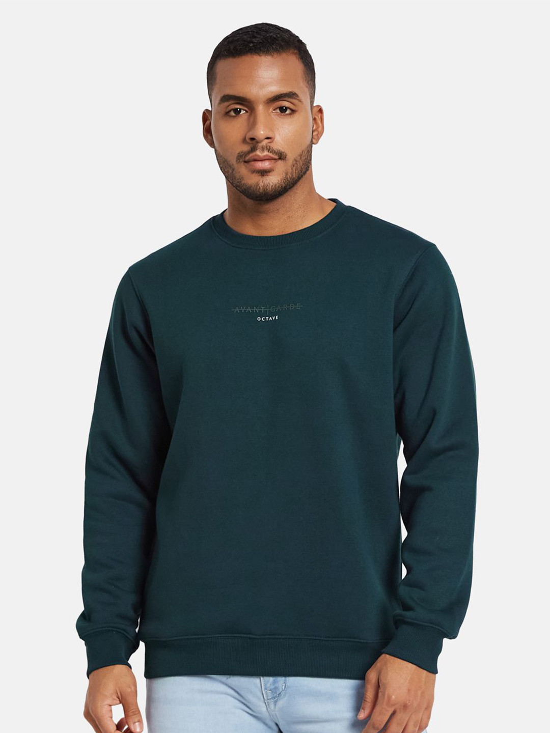 Buy Octave Men Fleece Round Neck Sweatshirt - Sweatshirts for Men ...