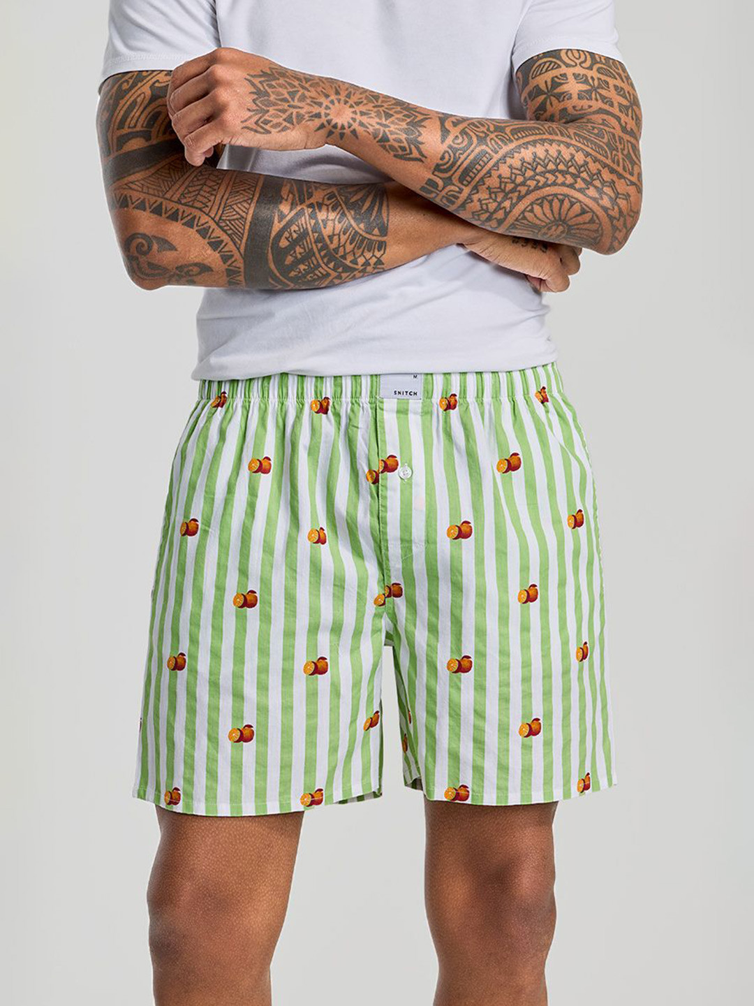 Buy Snitch Men Striped Cotten Boxer 4MSBX9240 02 S - Boxers for Men ...