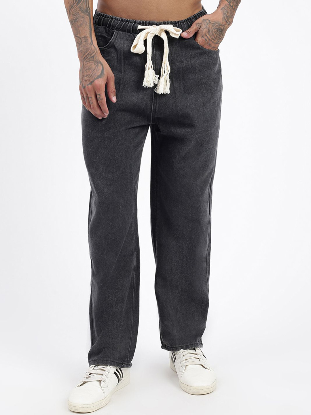 Buy SHOWOFF Men Comfort Slim Fit Mid Rise Regular Trousers - Trousers ...