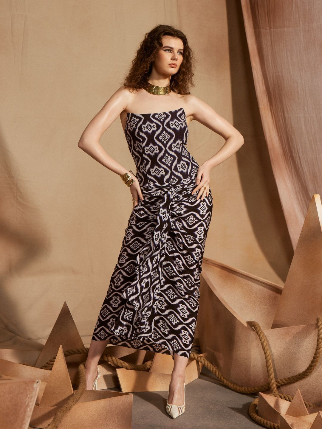 Buy ZABELLA Women Printed A Line Maxi Dress - Dresses for Women ...