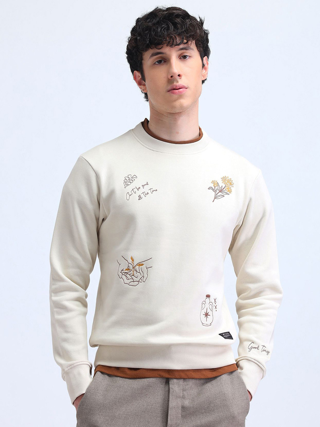 Buy Flying Machine Men Embroidered Sweatshirt - Sweatshirts for Men ...