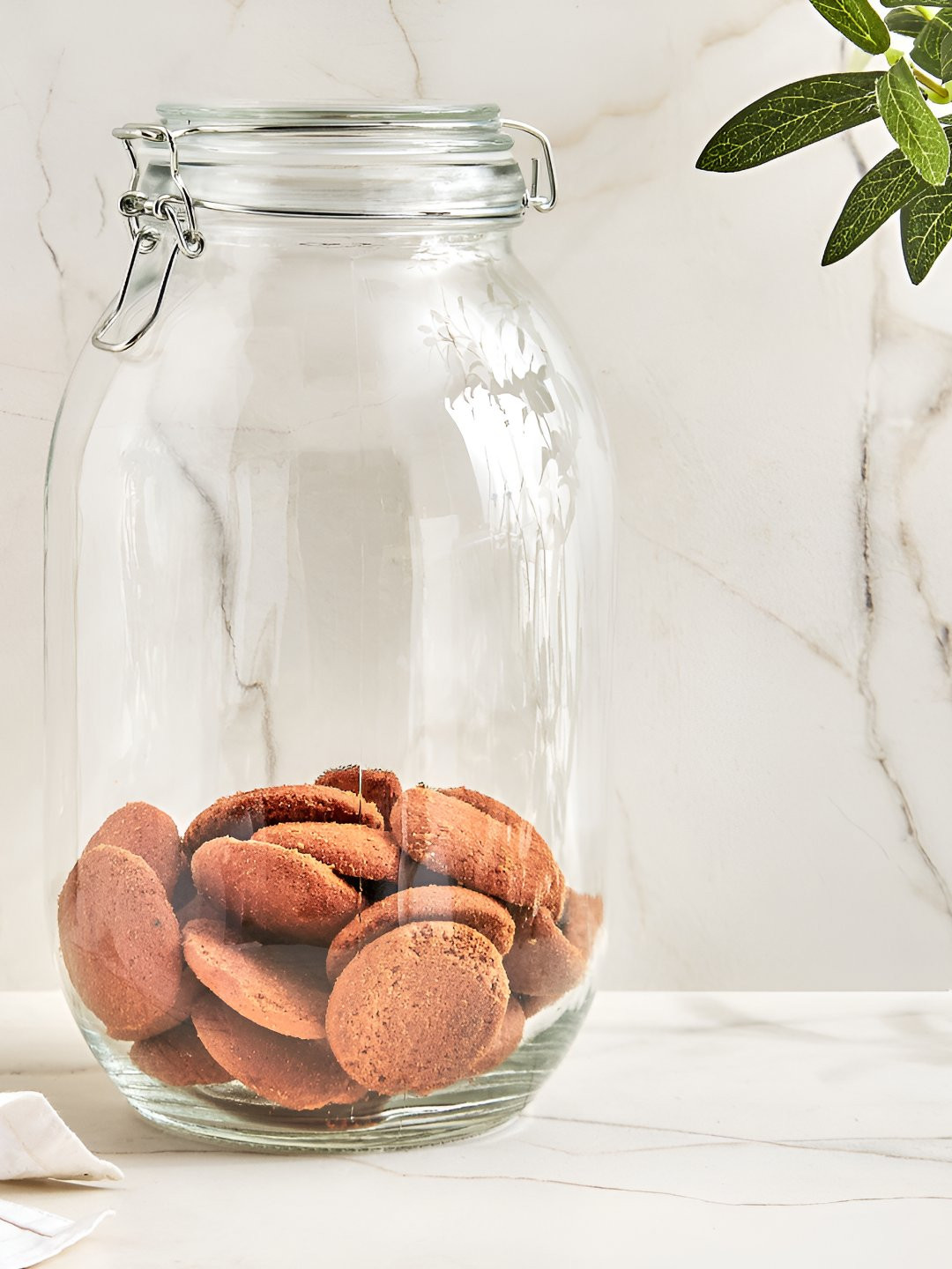 Buy Home Centre Corsica Shane Transparent Glass Storage Jar 3.1L ...