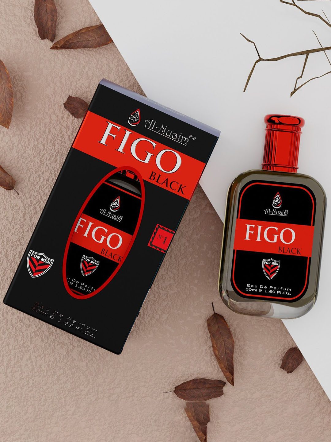 Buy Al Nuaim Men Set Of 2 Figo Black Long Lasting Eau De Parfum 50ml ...