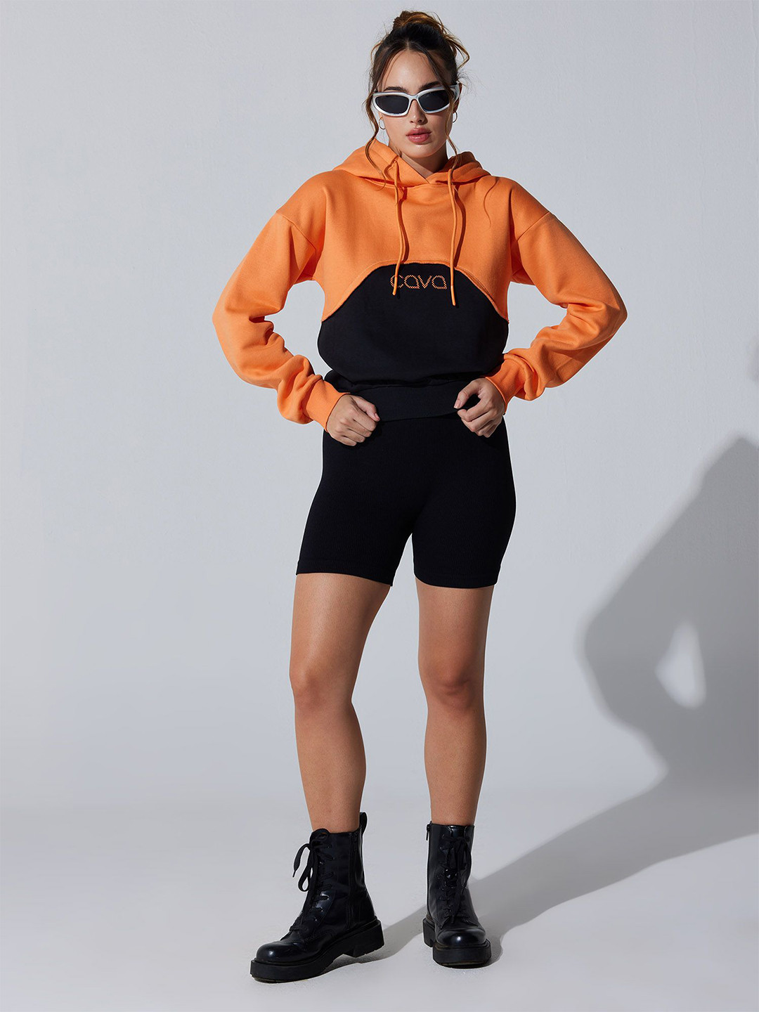 Buy Cava Orange Dual Shade Adapt Hoodie - Sweatshirts for Women ...