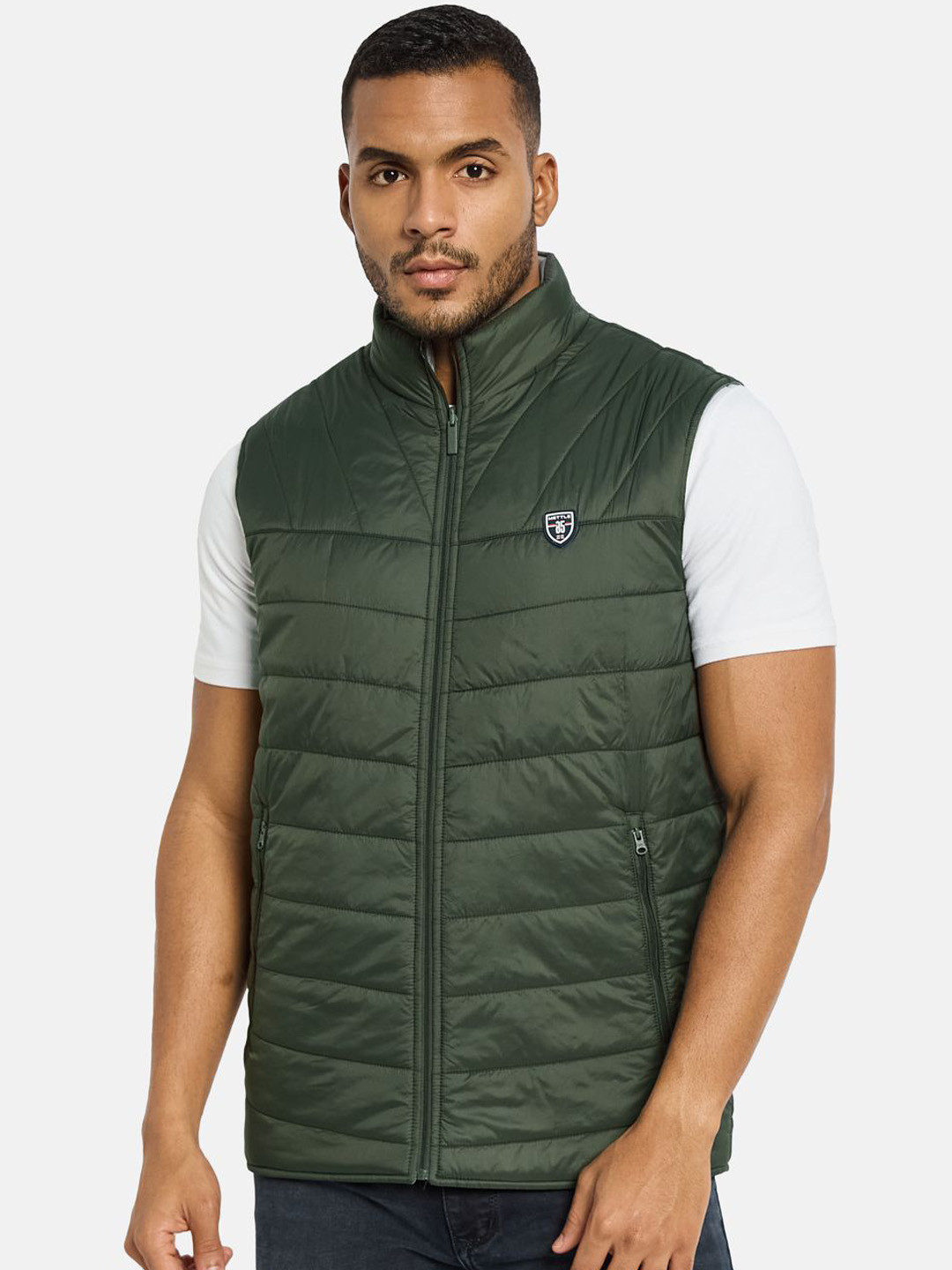 Buy METTLE Men Mock Collar Solid Casual Padded Jacket - Jackets for Men 31312262 | Myntra