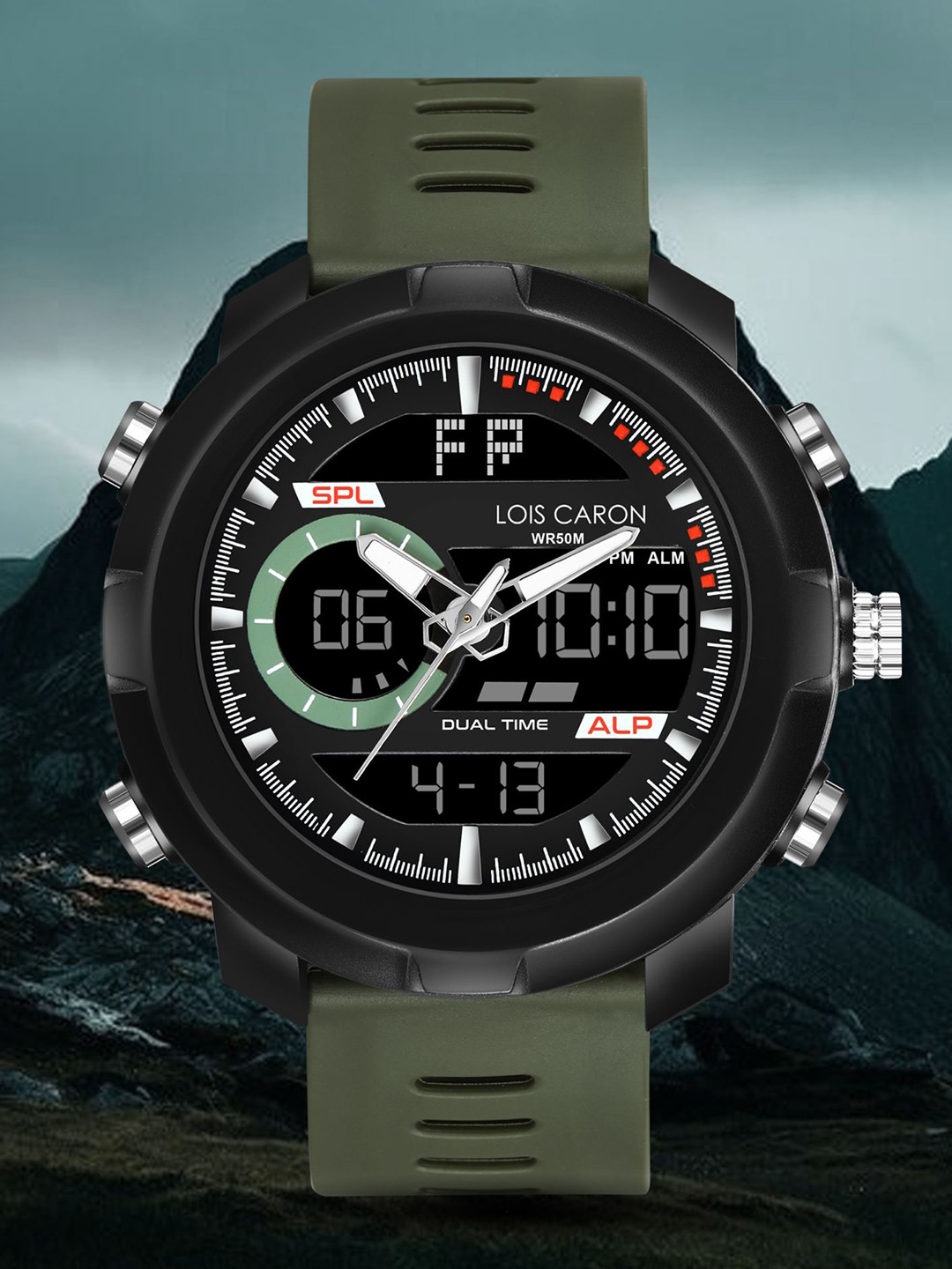 Buy LOIS CARON Men Dial & Straps Analogue And Digital Watch LCDA8014 ...