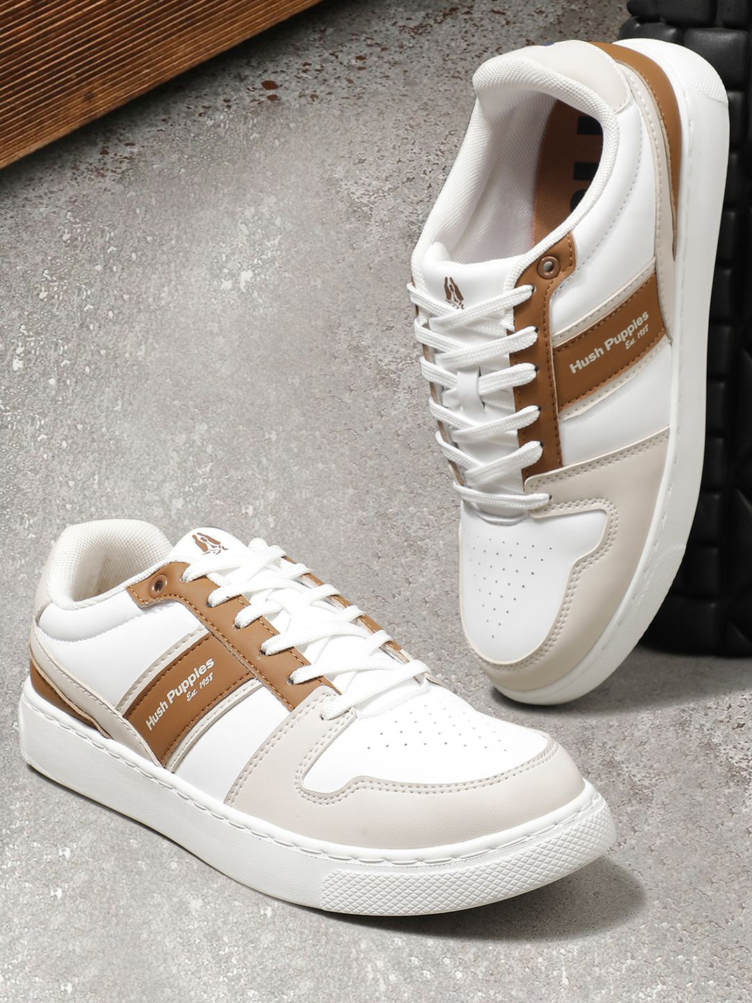 Buy Hush Puppies Men Colourblocked PU Sneakers - Casual Shoes for Men ...