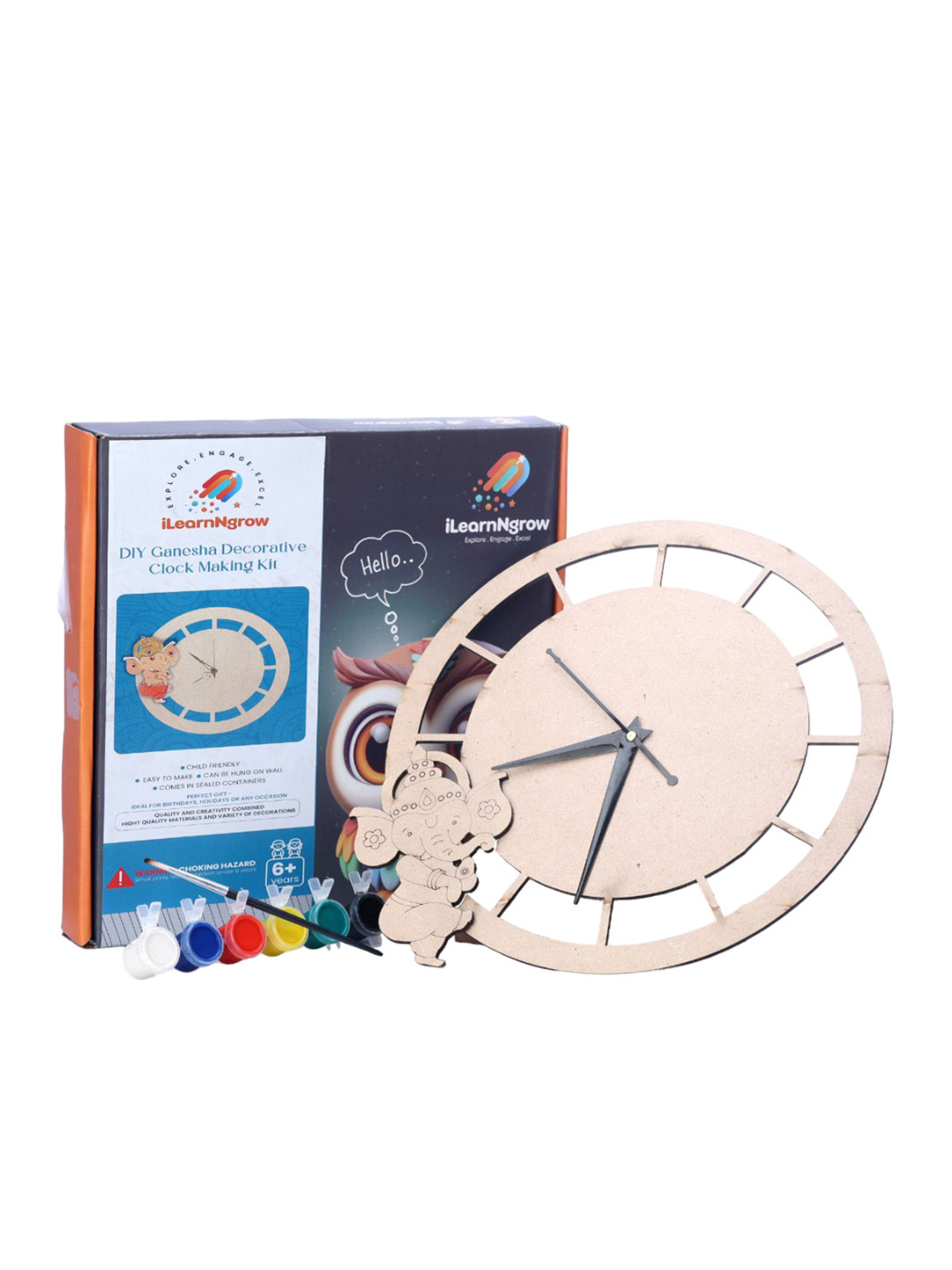 Buy Ilearnngrow DIY Ganesha Decorative Clock Making Kit - Art And Craft for Unisex 31314764 | Myntra