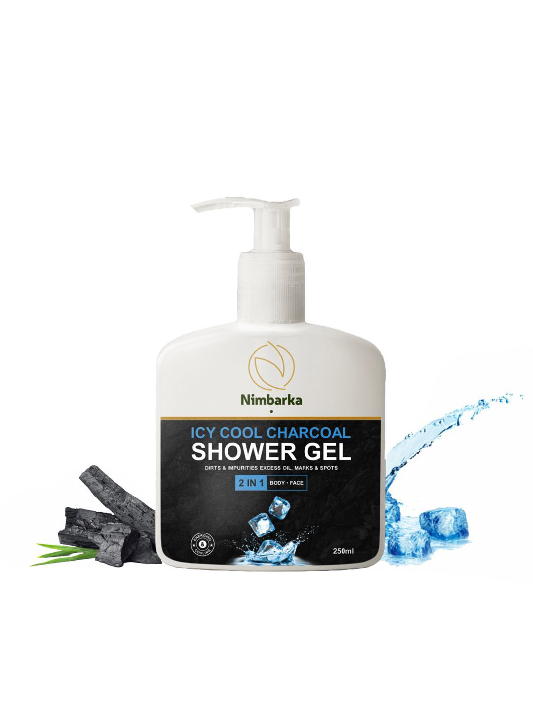 Buy Nimbarka Icy Cool Charcoal Shower Gel With Glycerine & Neem 250 Ml ...