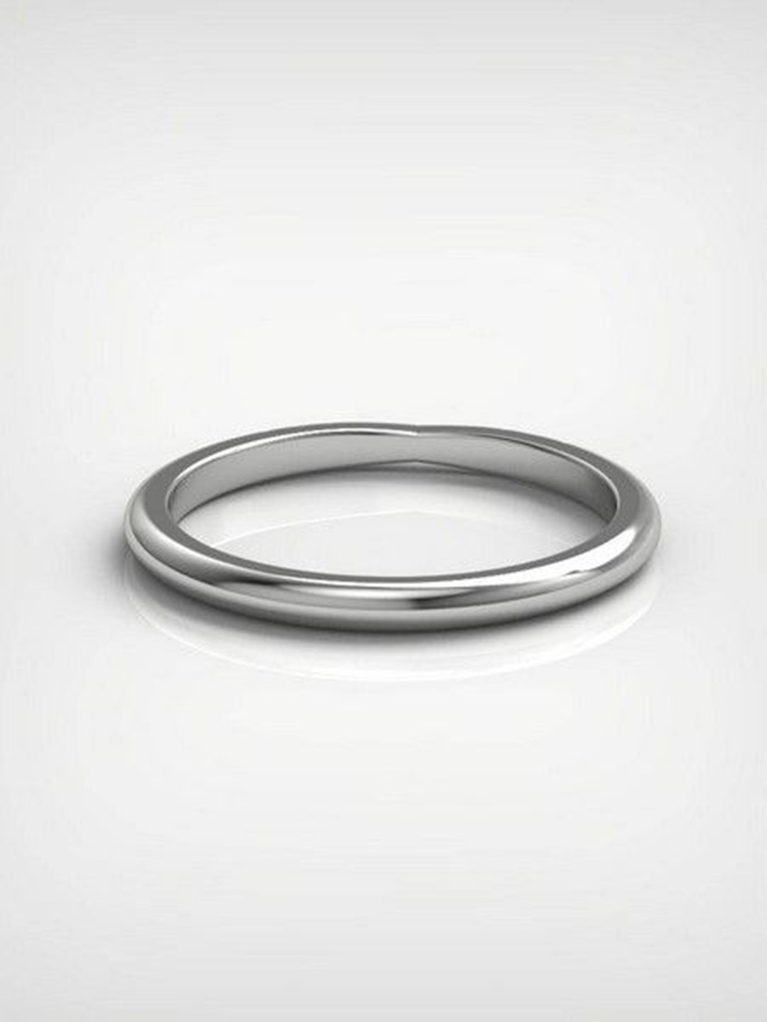 Buy Ornaz Women 18KT White Gold Diamond Studded Finger Ring 2.37 G ...