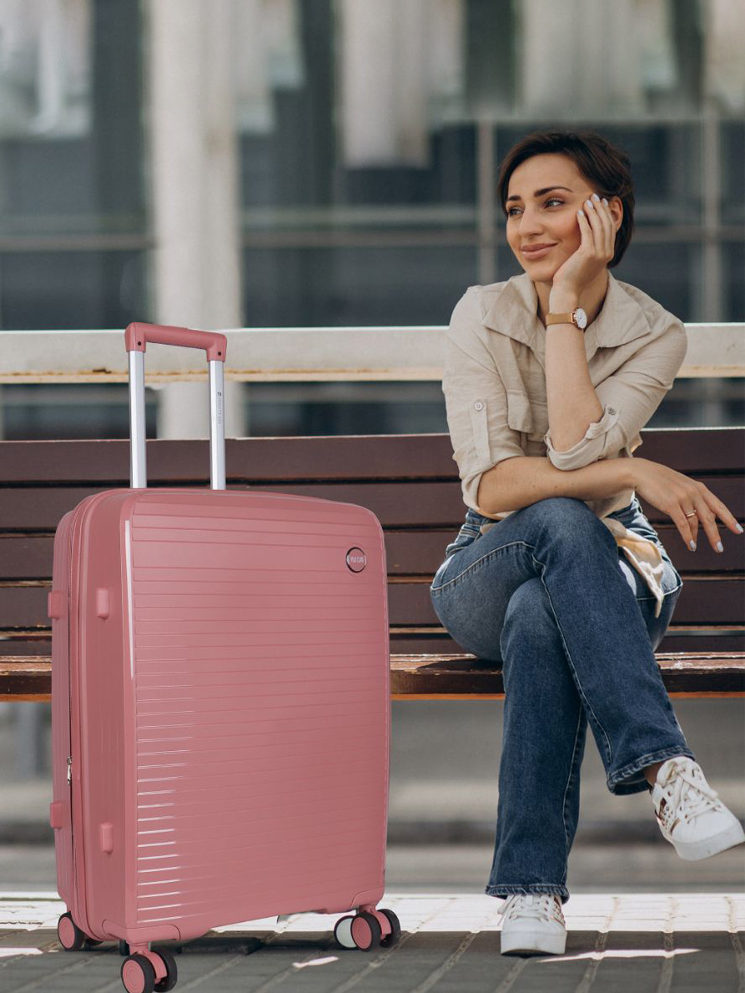 Buy Polo Class Hard Sided Trolley Bag With Vanity Bag - Trolley Bag for ...