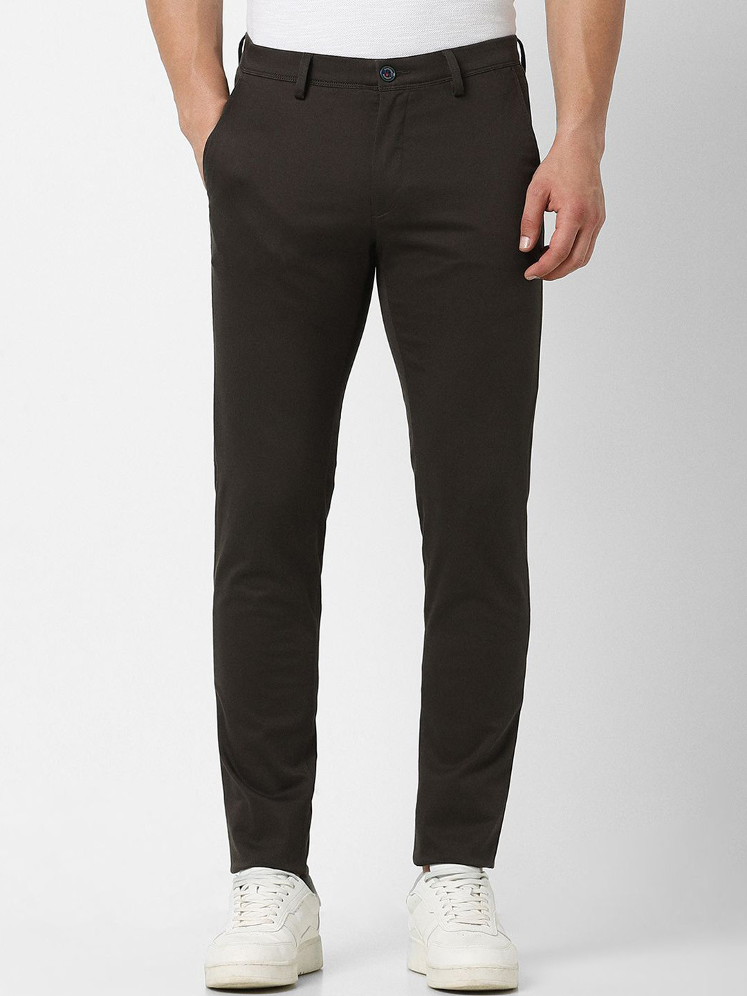 Buy Van Heusen Sport Men Slim Fit Cotton Trousers - Trousers for Men ...