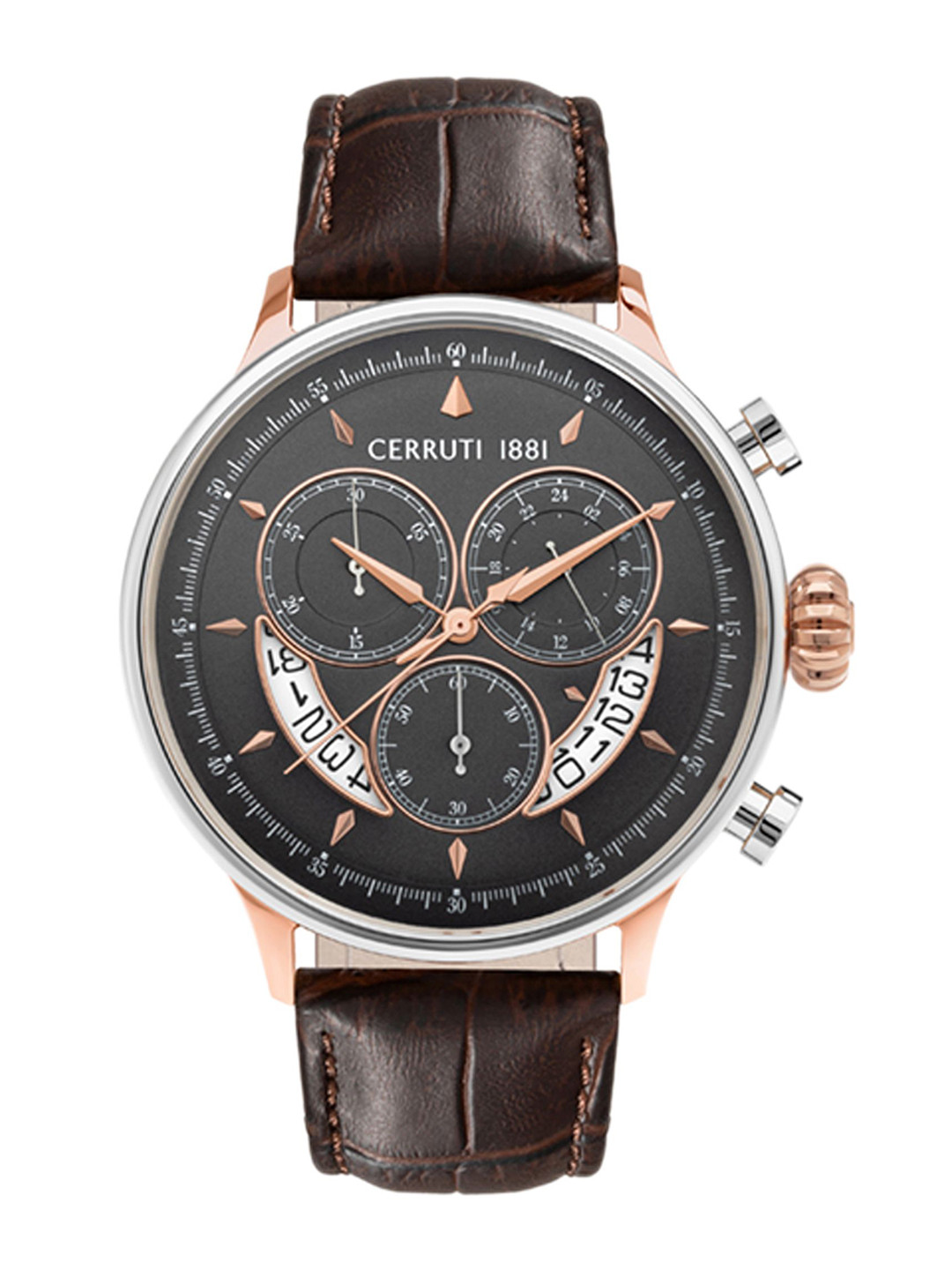 Buy Cerruti 1881 Men Embellished Dial & Leather Straps Analogue Watch ...