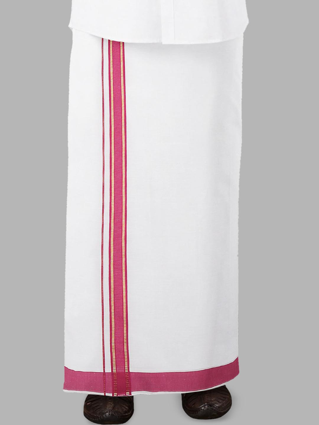 Buy Ramraj Men Adjustable Pocket Dhoti With Border - Dhotis for Men ...