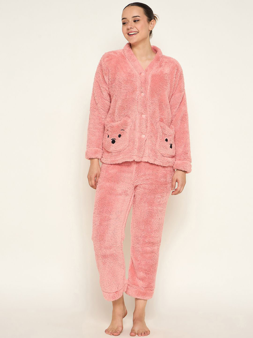 Buy Camey Women Full Sleeve Top And Pajama Winter Night Suit - Night ...