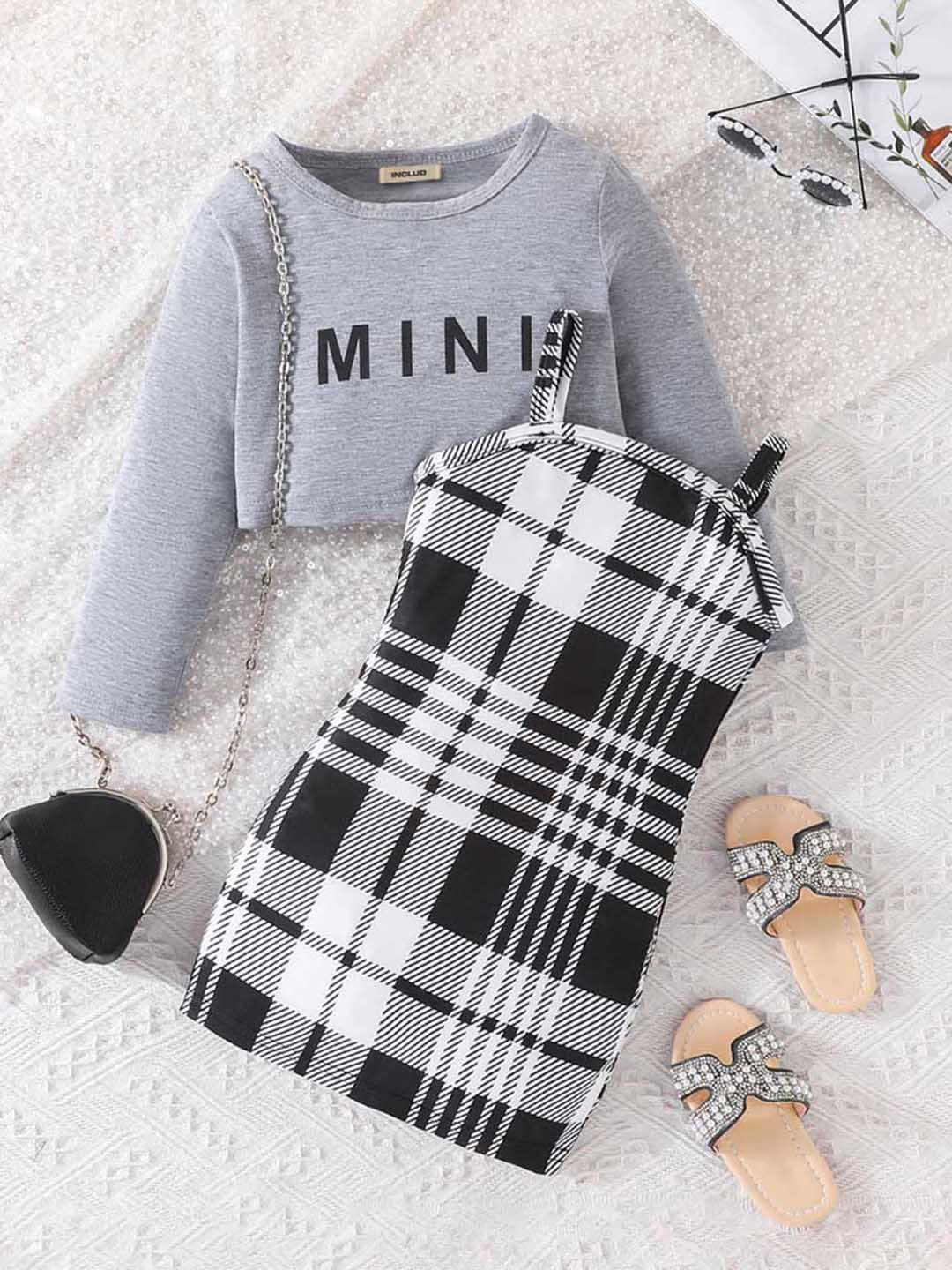 Buy INCLUD Girls Checked Bodycon Dress - Dresses for Girls 31346971 ...