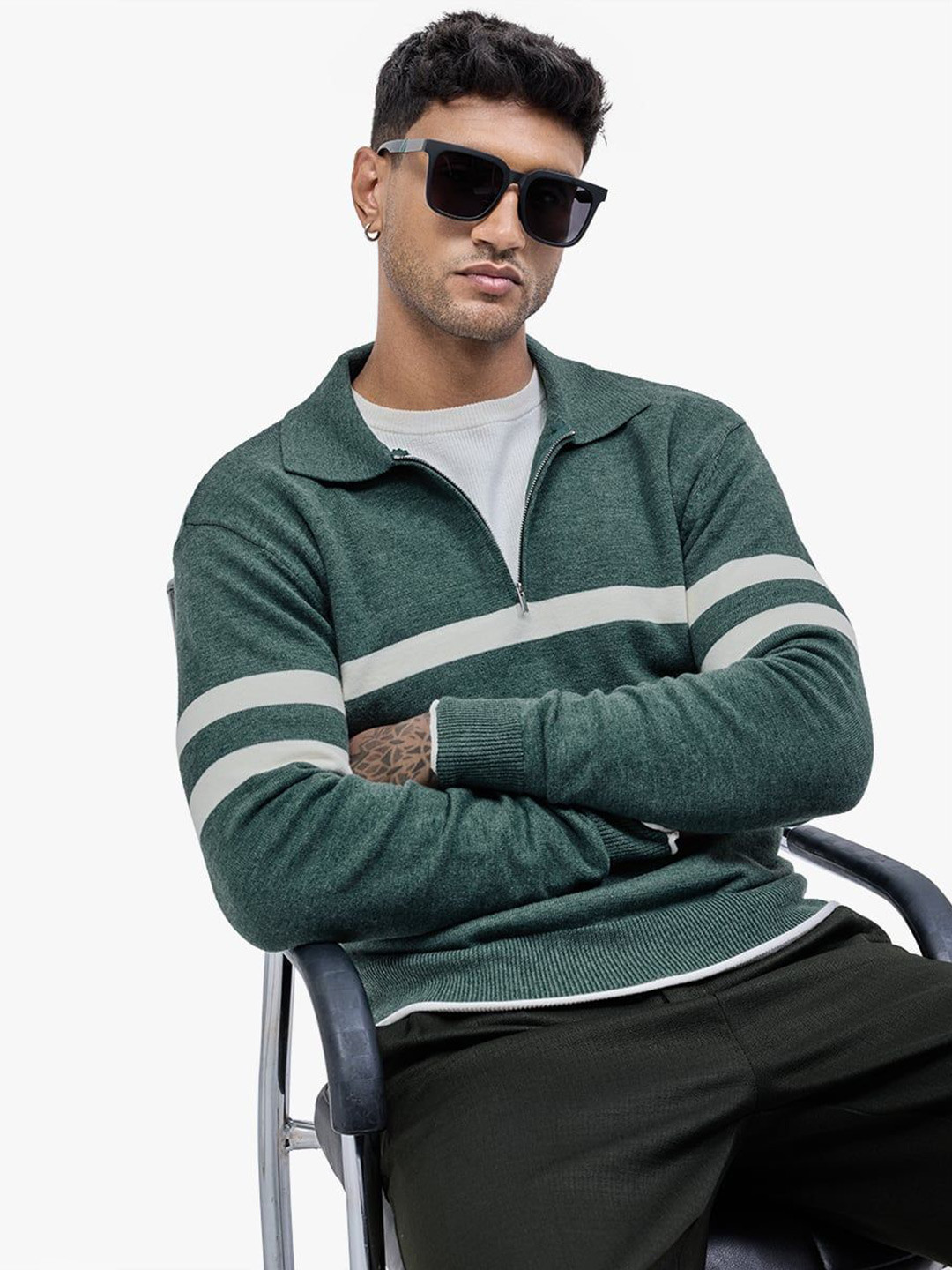 Buy Snitch Men Striped Pullover - Sweaters for Men 31348255 | Myntra