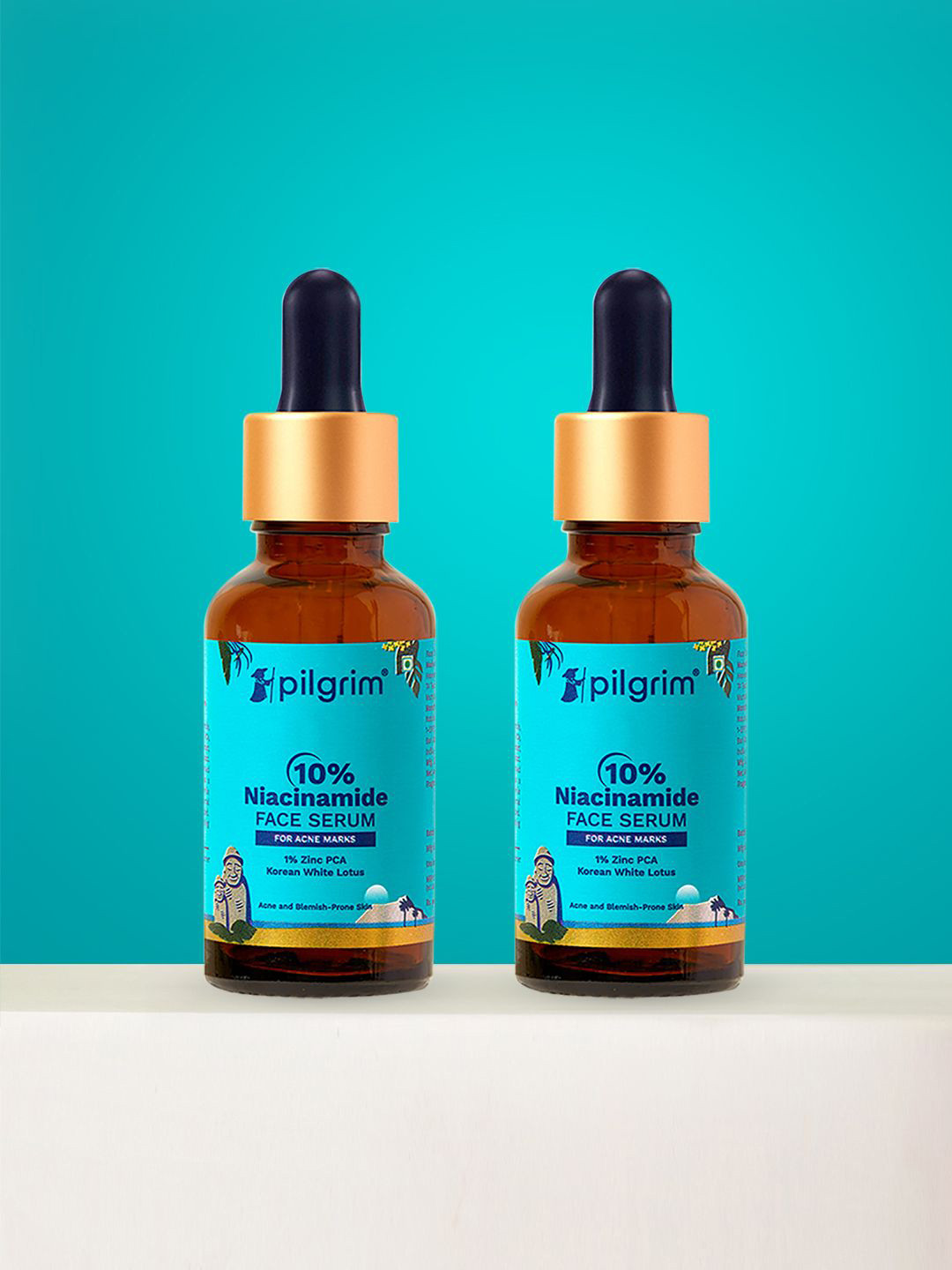 Buy Pilgrim Set Of 2 10% Niacinamide Face Serum For Acne Marks 30 Ml ...