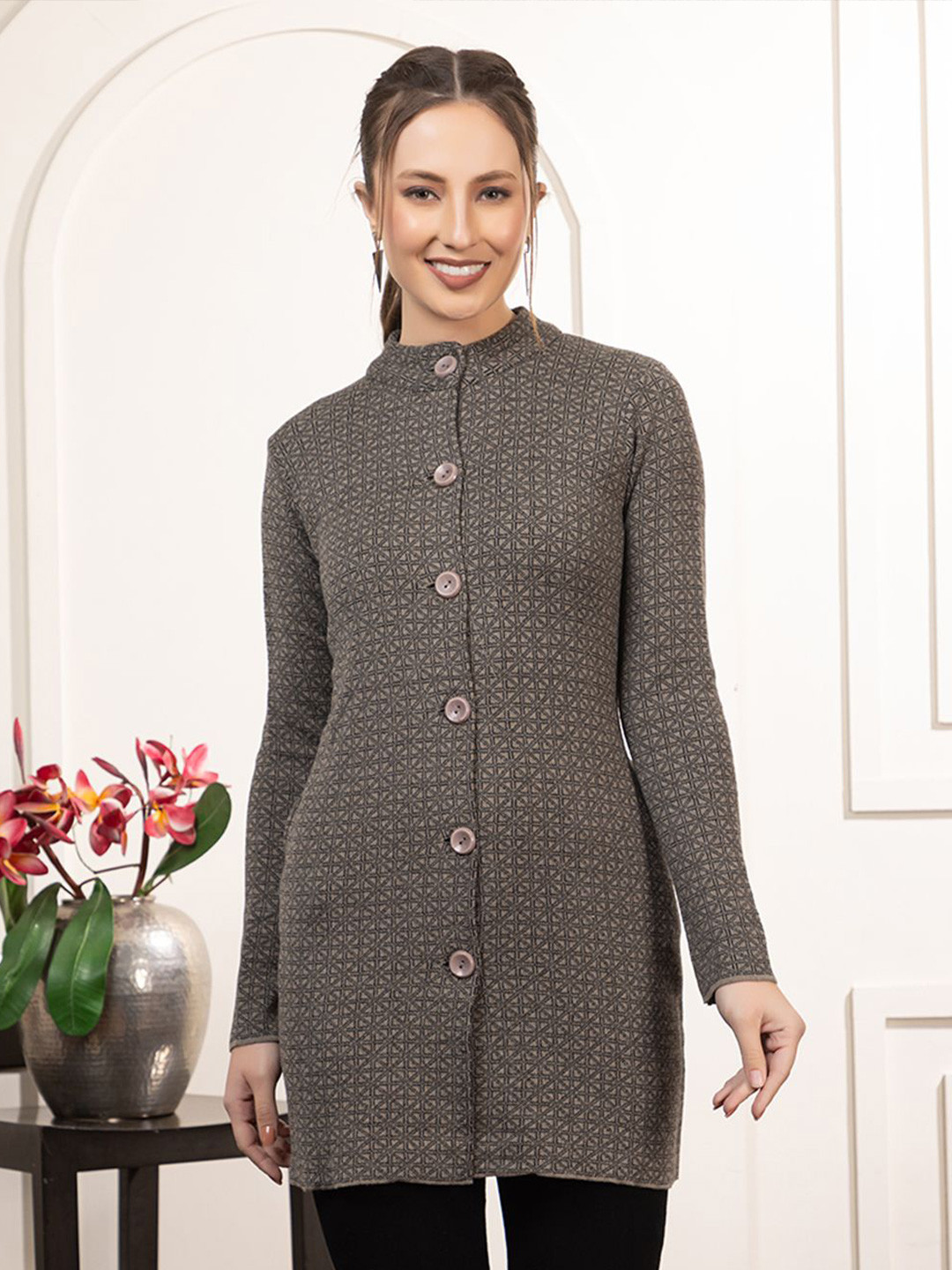 Buy Anouk Women Round Neck Longline Cardigan - Sweaters for Women ...