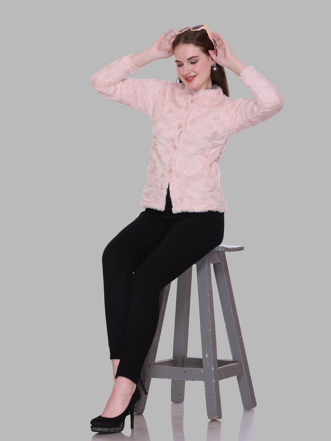 Buy Gouri Women Round Neck Woollen Cardigan - Sweaters for Women ...