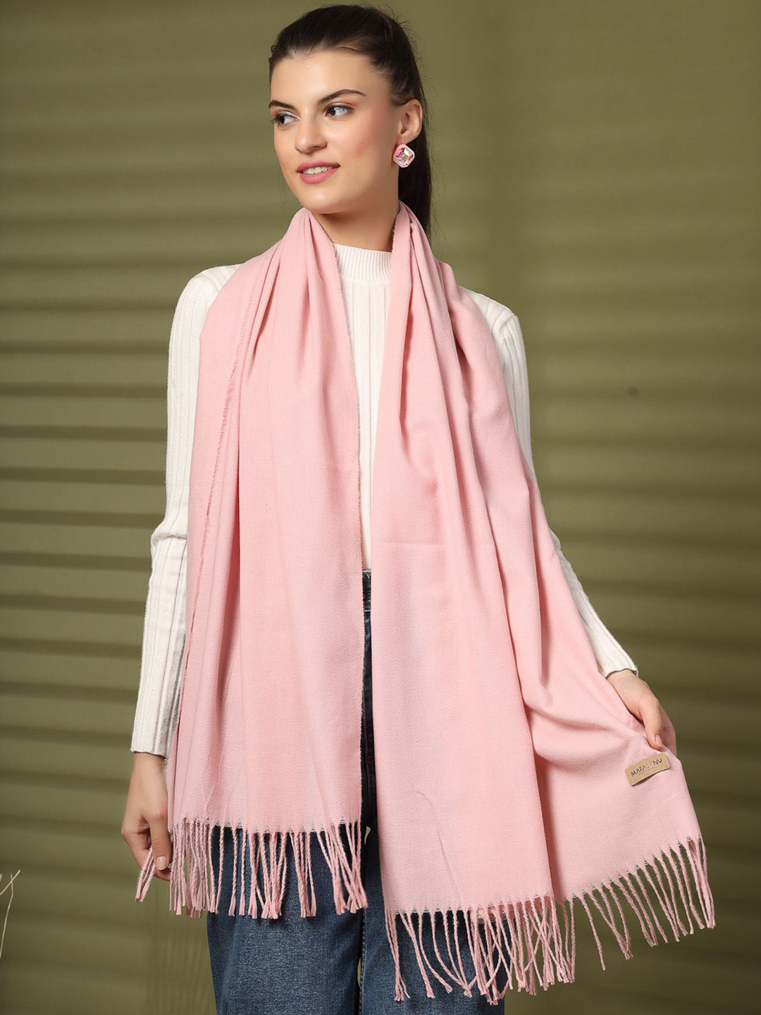 Buy Mafadeny Women Solid Winter Stylished & Cosy Stole - Stoles for ...