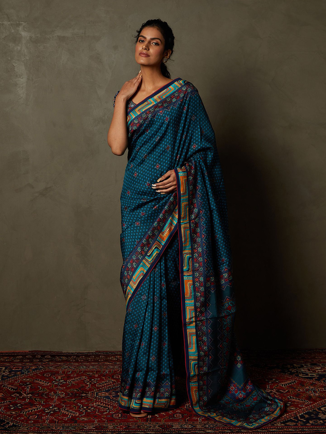 Buy Ri.Ritu Kumar Embroidered Pure Silk Saree - Sarees for Women ...