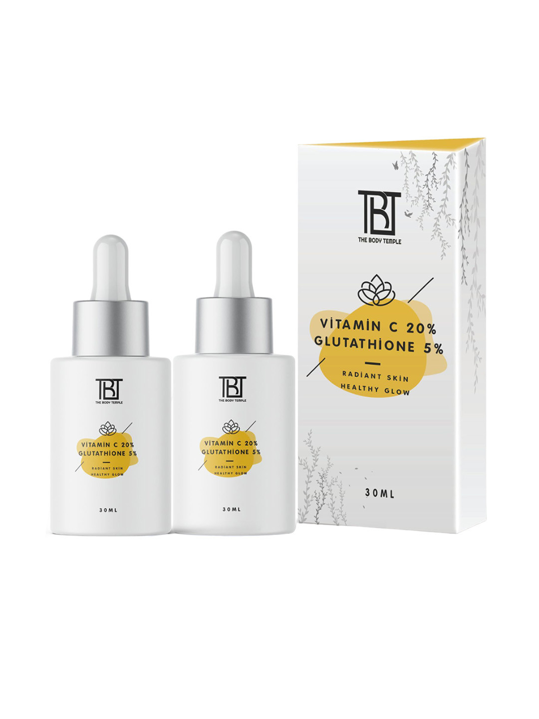 Buy The Body Temple 2Pc 5% L Glutathione With 20% Vitamin C & 3% ...