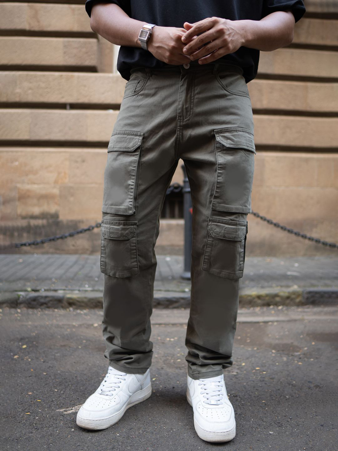 Buy Powerlook Men Loose Fit Cargo Trousers - Trousers for Men 31385667 ...