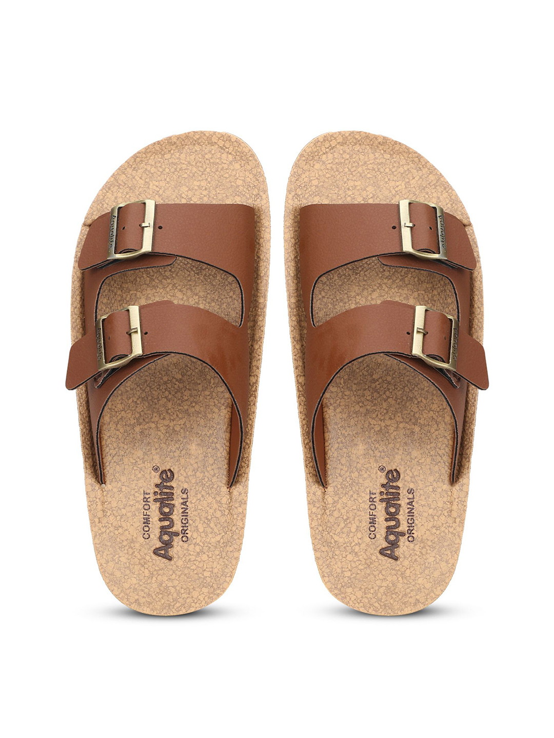 Buy Aqualite Men Slippers Buckle Strap Sliders Comfortable Flip Flops ...