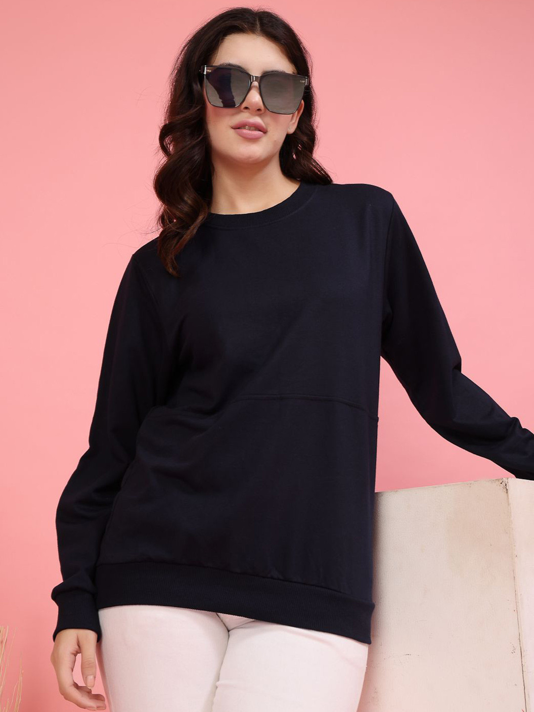 Buy Rigo Women Round Neck Pullover Sweatshirt - Sweatshirts for Women ...