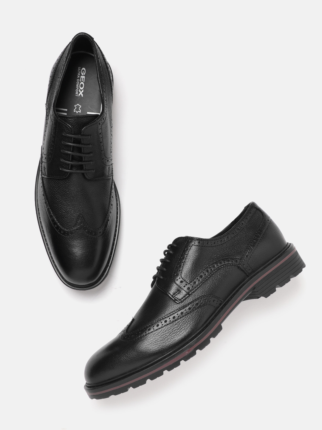 Buy Geox Men U Walk Pleasure C A Leather Formal Brogues - Formal Shoes ...