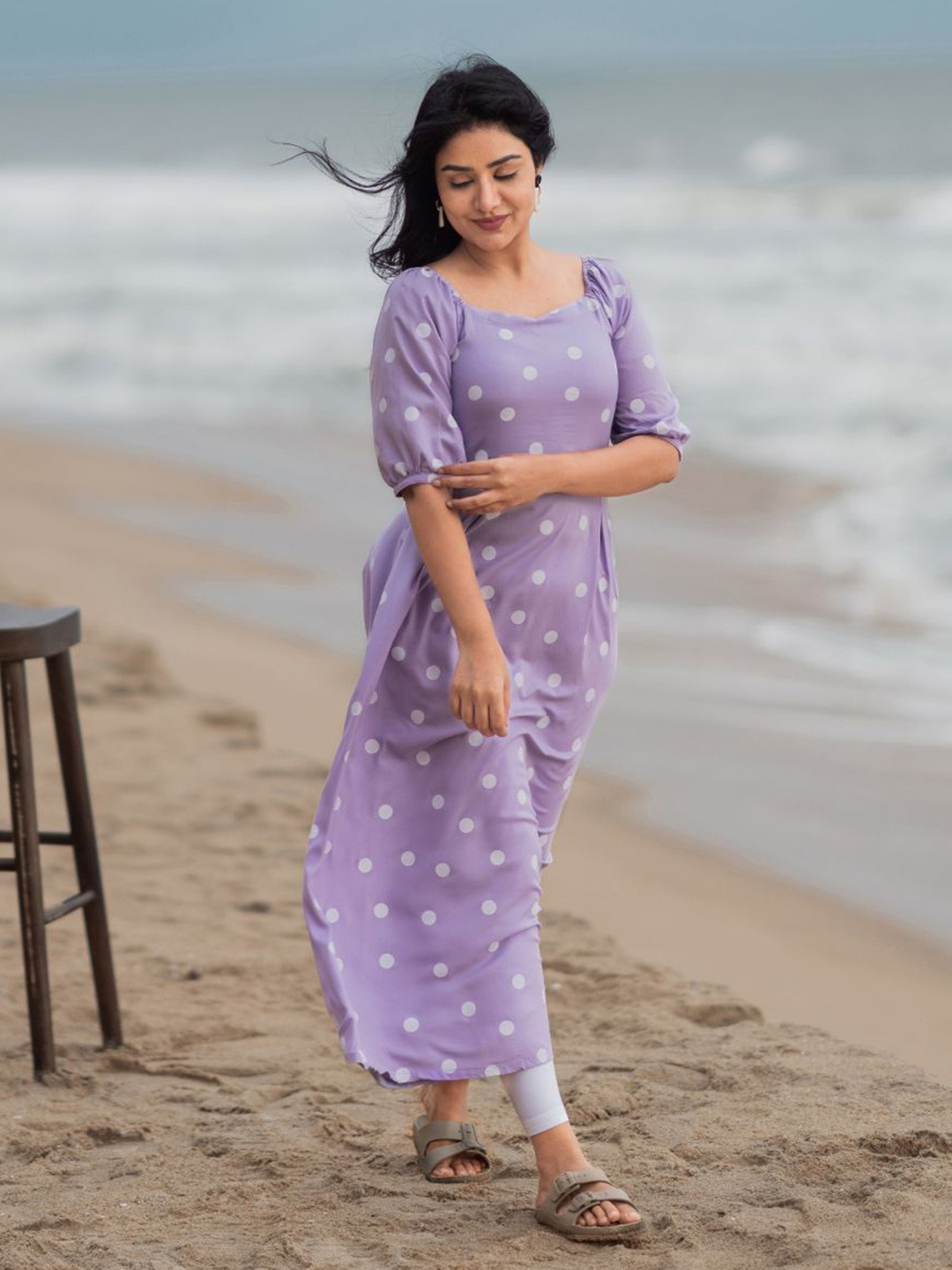 Buy HAY Women Polka Dots Printed Fit & Flare Dress - Dresses for Women ...