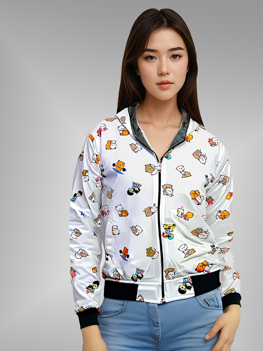 Buy BAESD Women Long Sleeves Double Sided Front Open Hooded Jacket ...