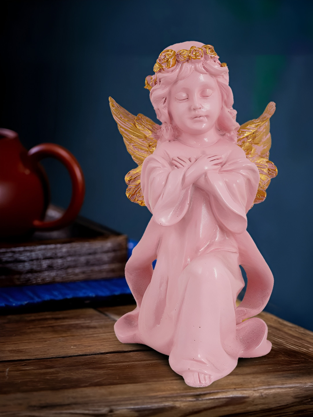 Buy Zart Pink Angel Figurine Showpiece - Showpieces for Unisex 31406524 ...