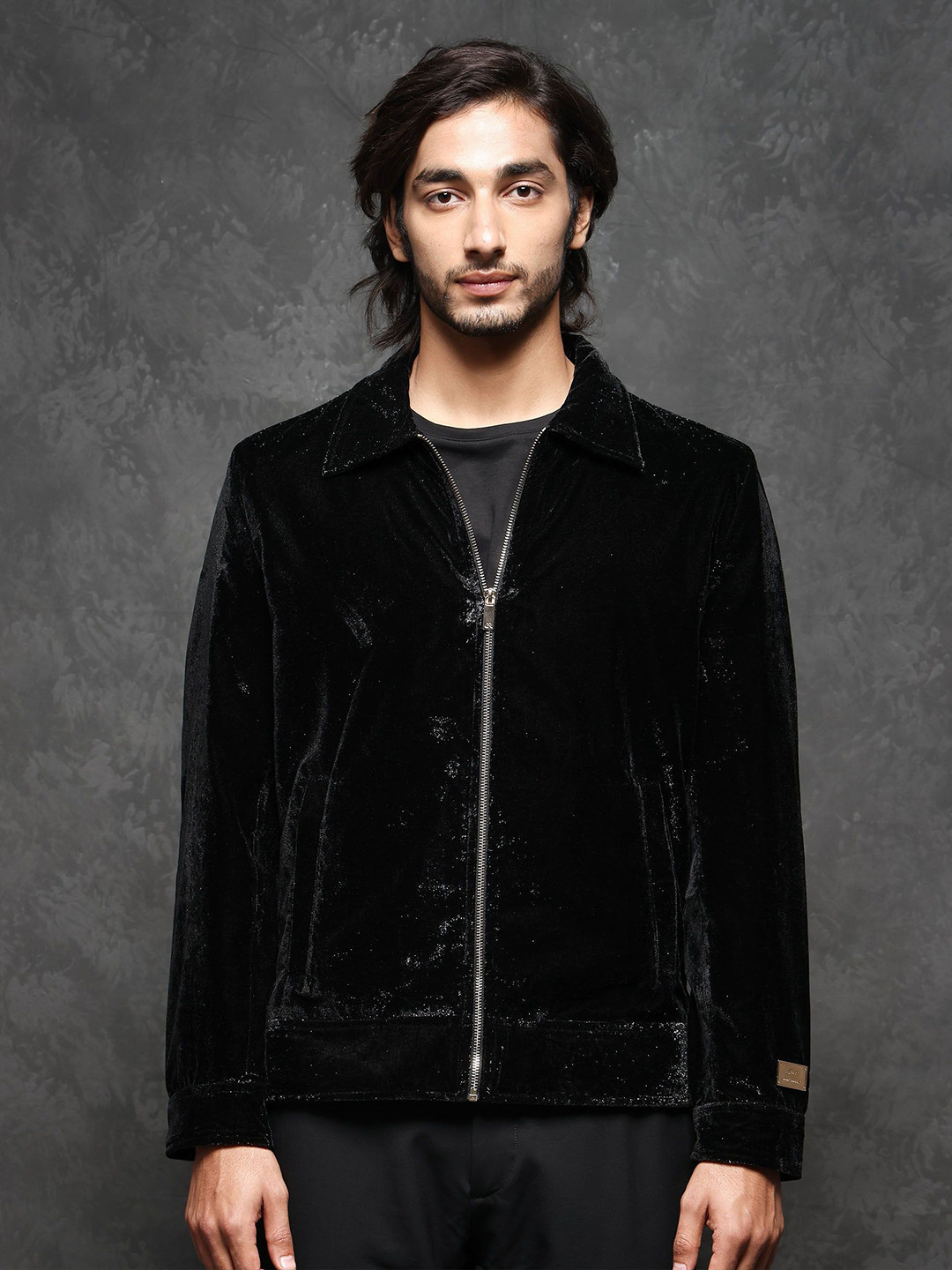 Buy RARE RABBIT Men Spread Collar Solid Casual Biker Jacket - Jackets ...