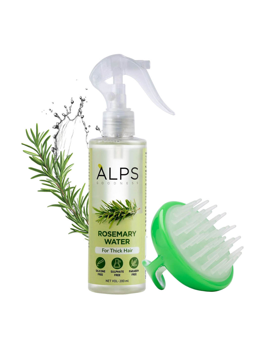 Buy Alps Goodness Rosemary Water Hair Spray 200 Ml With Scalp Massage ...