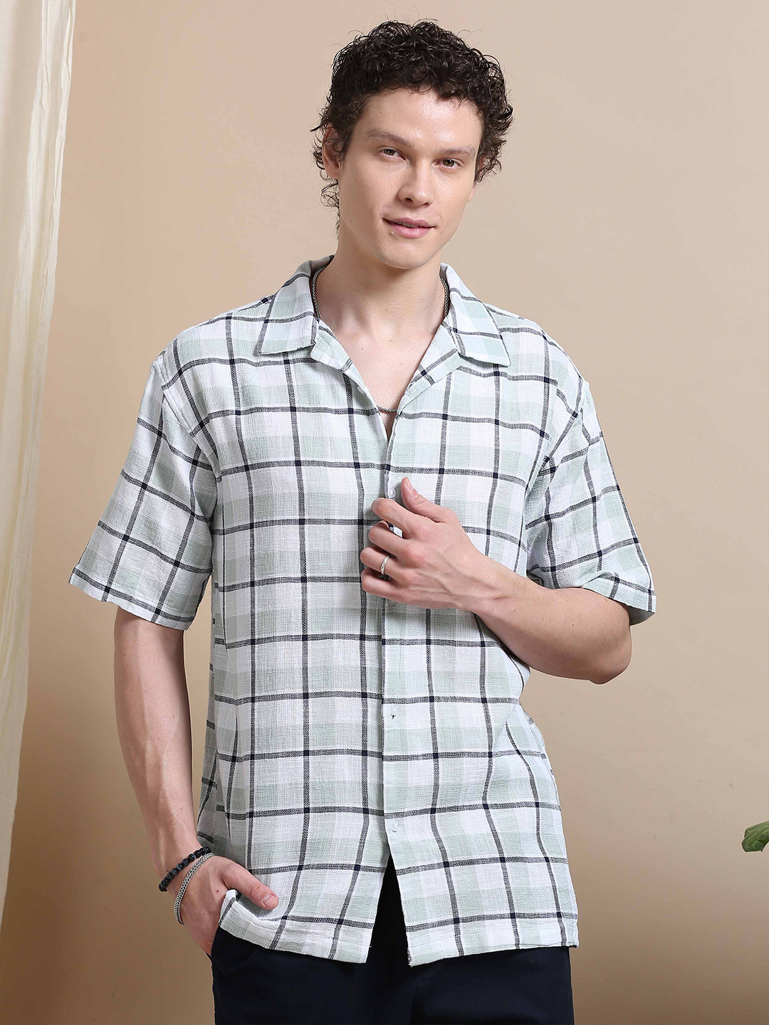 Buy HOUSE OF MAHNOTS Men Relaxed Fit Checked Casual Shirt - Shirts for ...