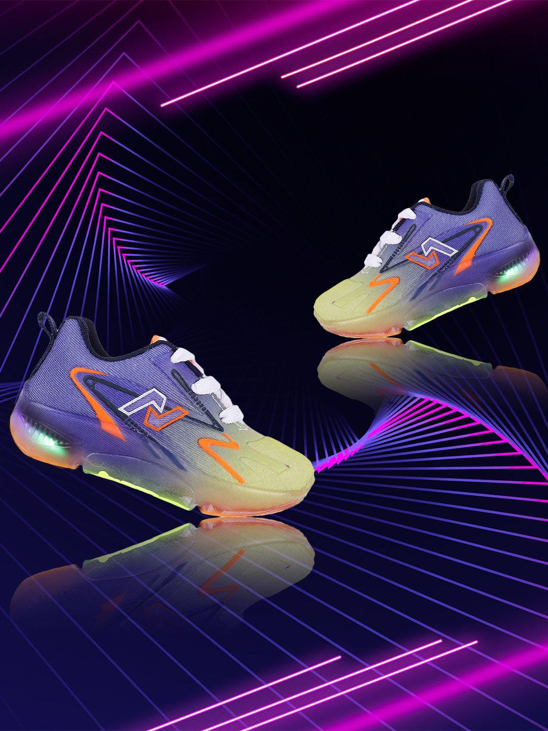 Buy PASSION PETALS Kids Colorblocked Lace Up LED Sneakers - Casual ...