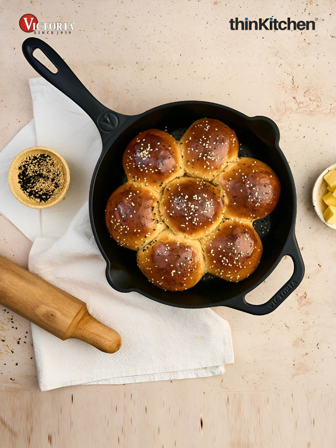 Buy Victoria Black Cast Iron Frying Pan - Pan for Unisex 31417034 | Myntra