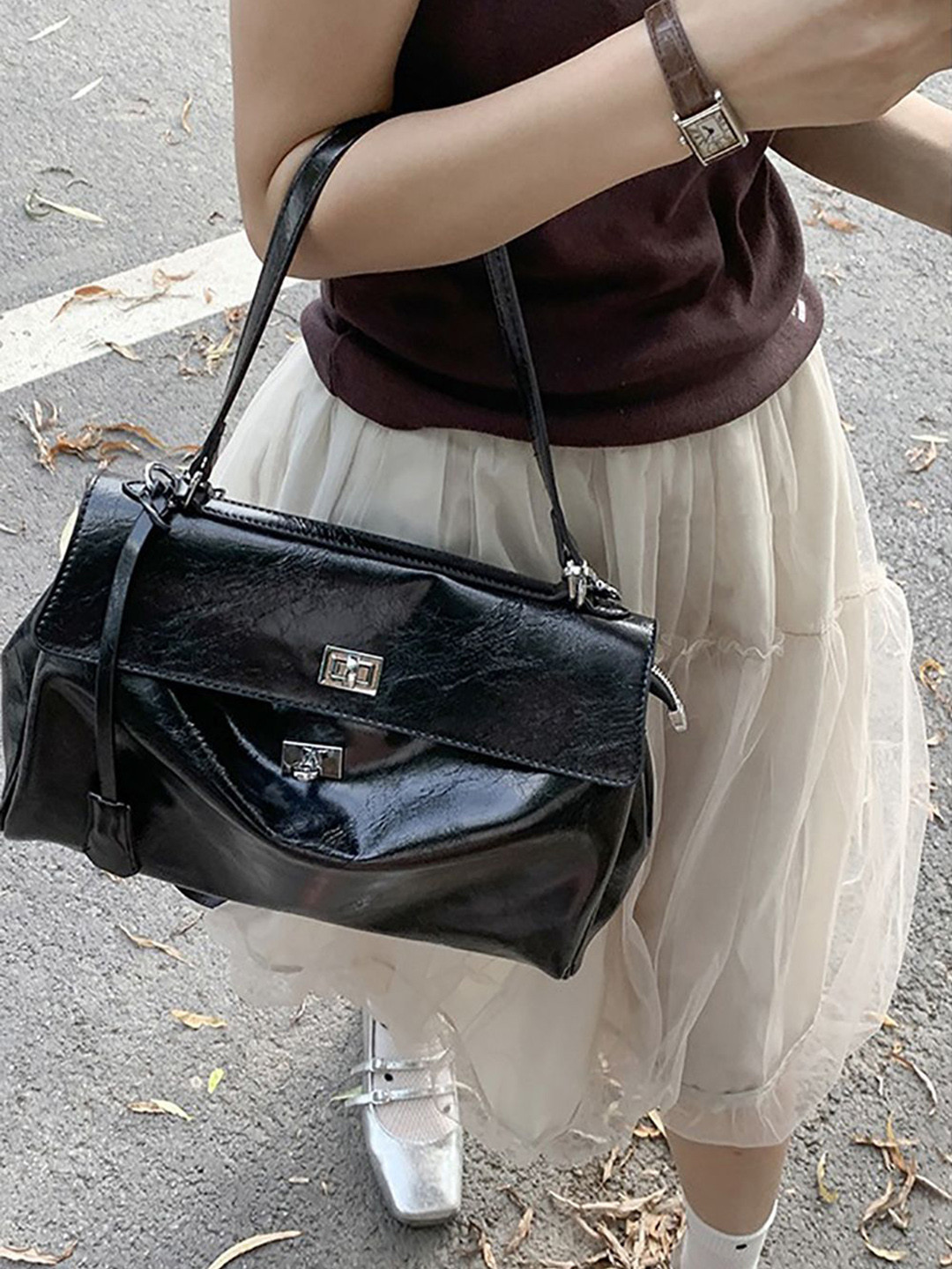 Buy StyleCast X Revolte Women Solid Structured Handheld Bag - Handbags ...