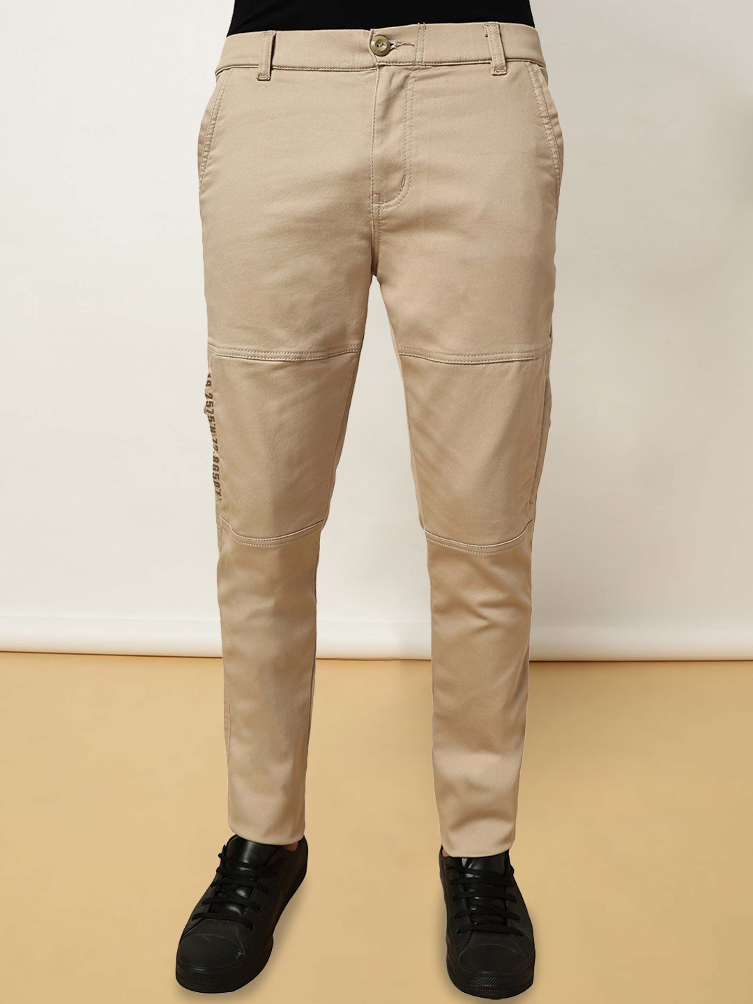 Buy Beevee Men Classic Regular Fit Mid Rise Cotton Trousers - Trousers ...