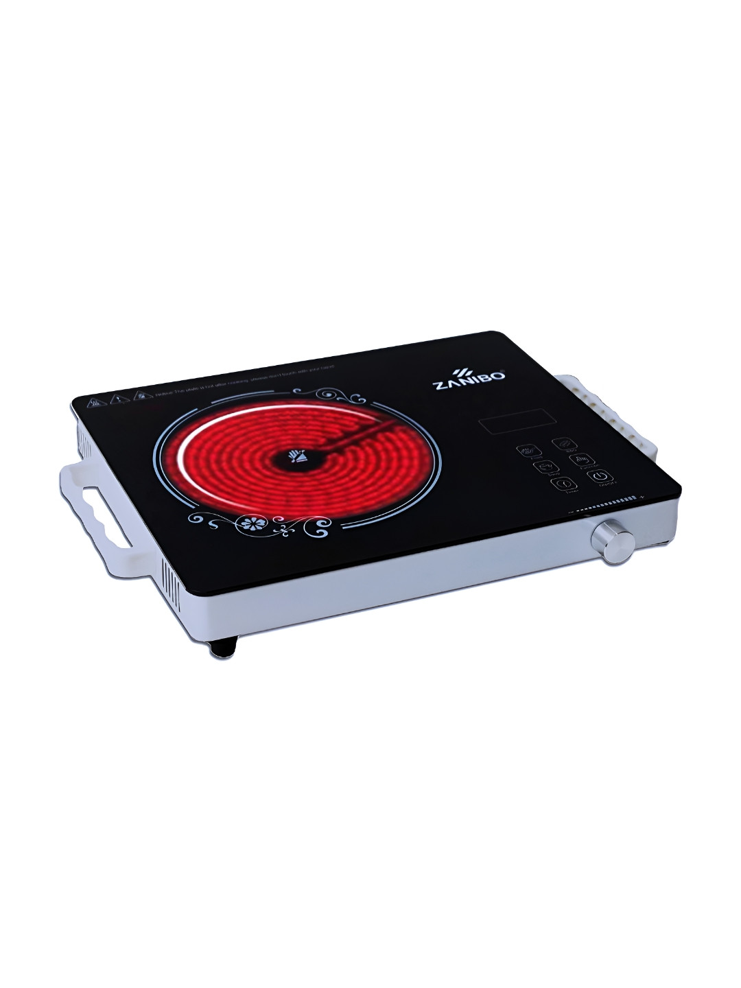 Buy ZANIBO Black & Red Glass Infrared Induction ZIC 2150 MG 2400 W ...