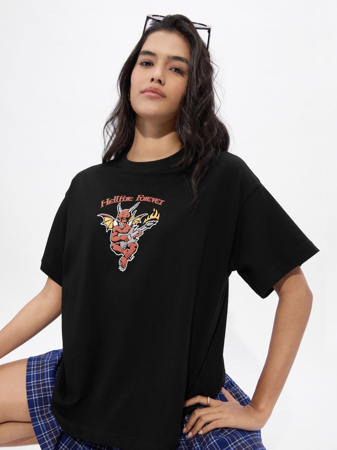 Buy The Souled Store Women Typography Printed Round Neck Cotton ...