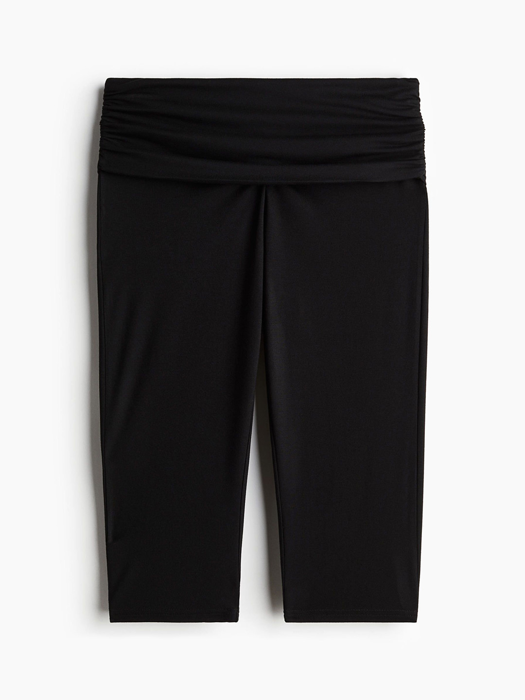 Buy H&M Women Mid Rise Fold Over Waist Capri Leggings - Trousers for ...