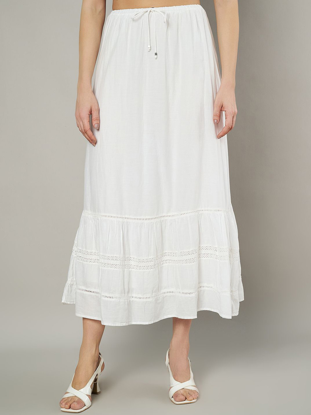 Buy Amagyaa Women Pure Cotton Flared Midi Skirt - Skirts for Women ...