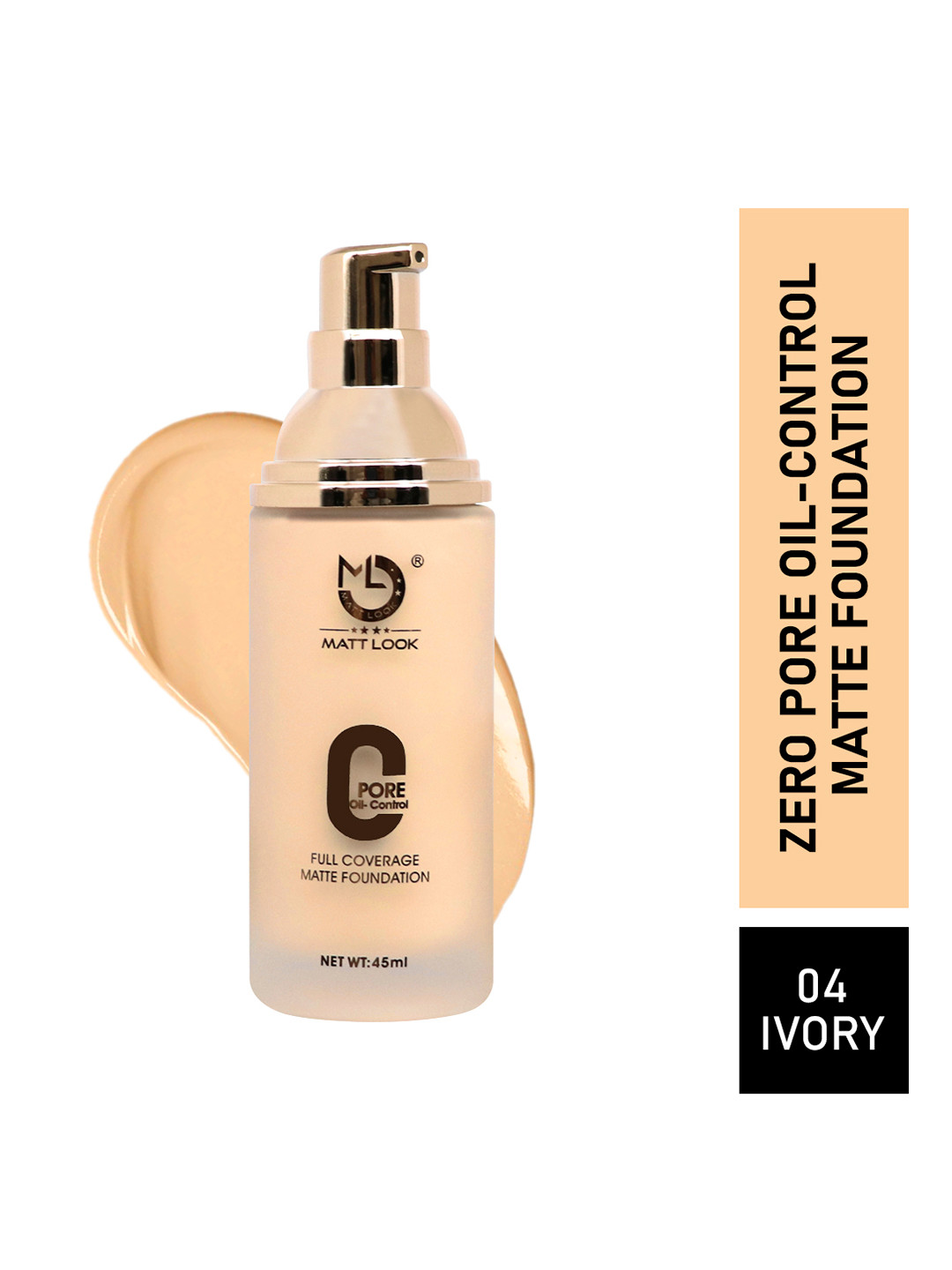 Buy MATTLOOK Zero Pore Oil Control Full Coverage Matte Foundation Ivory ...